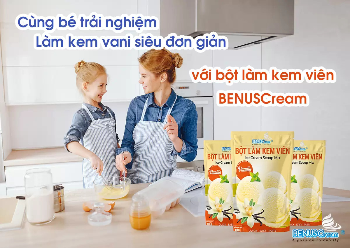 CÙNG BÉ TRẢI NGHIỆM LÀM KEM VANI SIÊU ĐƠN GIẢN